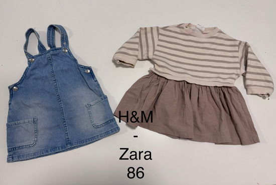 H&M tekas i Zara futovana haljinica 86