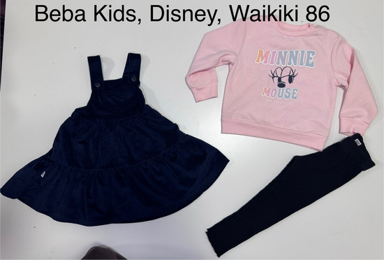 Beba kids haljina,Disney duks,LCW helanke 86