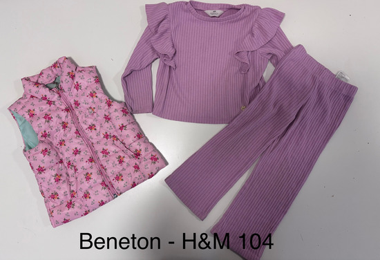 Beneton prsluk i H&M komplet 104