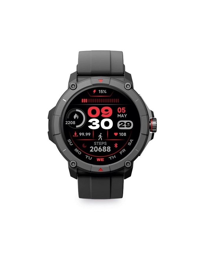 KSIX BXSW18N GPS COMPASS Pametni sat, CRNI