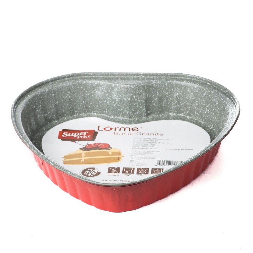 LORME Basic granit tepsija srce 27*26.5*4.5CM