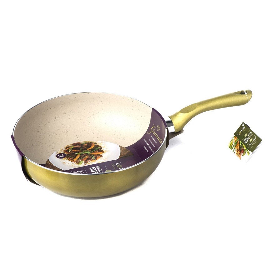 LORME Classic granit tiganj wok gold 28CM