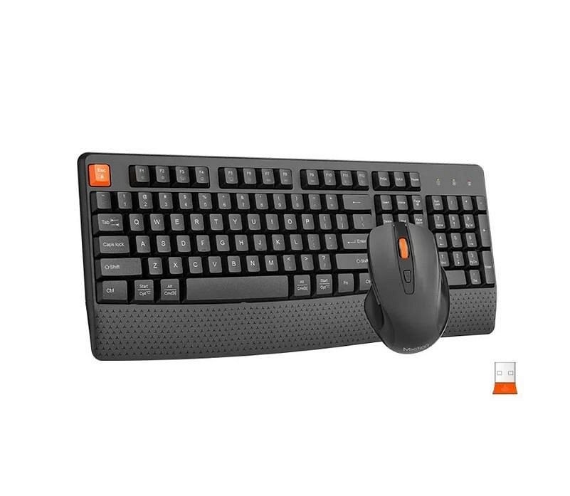 MEETION C4130BK SET 2U1, BEŽIČNA 2.4GHZ SILENT Tastatura + BEŽ.MIŠ, CRNI