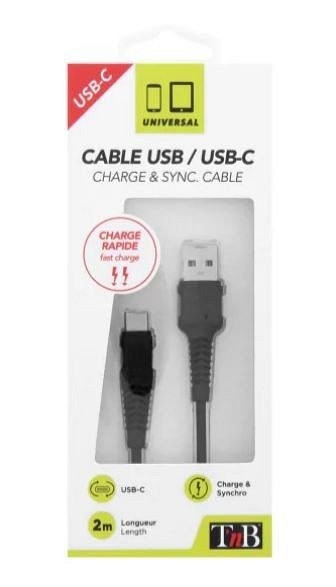 TNB TCUSB02BK USB-C NA USB CRNI KABEL 2M