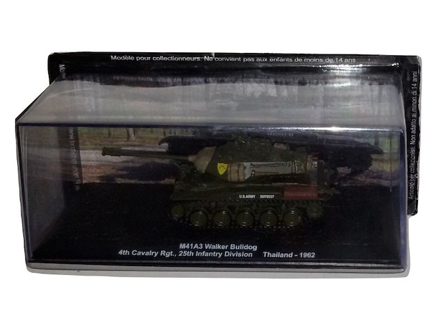 1:72 Tenk M41A3 Walker Bulldog US Army 9x3 cm