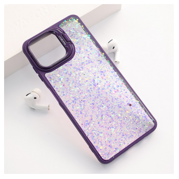 Maska Crystal Dots za Samsung A06/ A065F ljubicasta