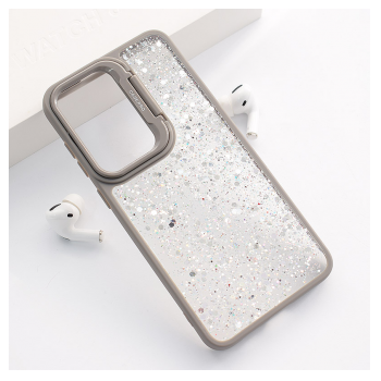 Maska Crystal Dots za Samsung S24 FE/ S721B srebrna