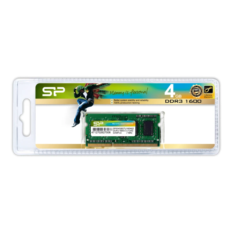 Silicon Power DDR3 4GB 1600MHz (SP004GBSTU160N02) memorija za laptop