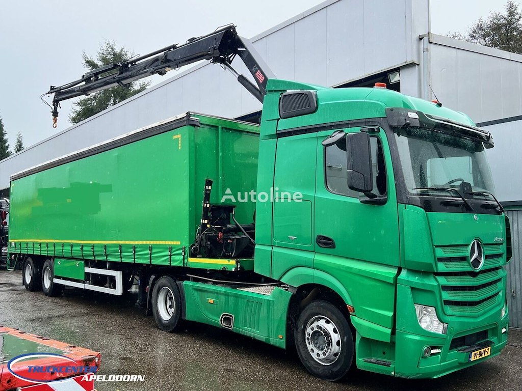 Sommer SP18HL HIAB 211-E3, 2500 kg lift + Mercedes Actros 1833 poluprikolica sa kliznom ceradom