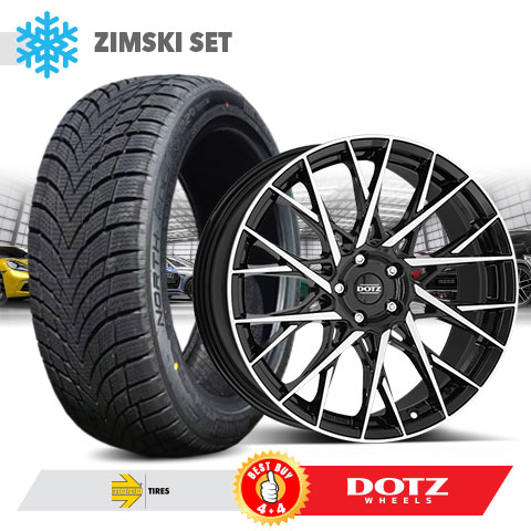 215/55 R18 SET Z MOMO + DOTZ FUJI BLK POL 4/108