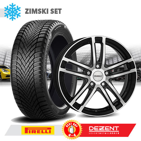 235/55 R18 SET Z PIRELLI + DEZENT TZ BLK POL 5/112