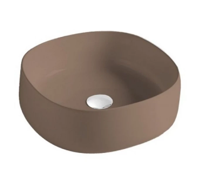 Lavabo Olympia PADDLE brown 42x42 nadgradni