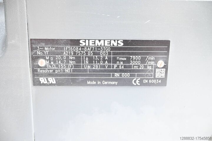 Tehnika kontrole
Siemens 1FT6084-8AF71-3TG0 + SP 140S-MF1-4-1I1-2S