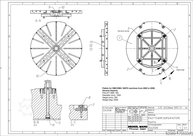 PALETA DMC / DMU 160FD
DMC 160 FD