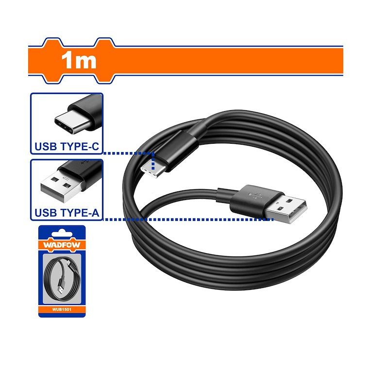 WUB1501 USB KABEL 1 m TIP C WADFOW