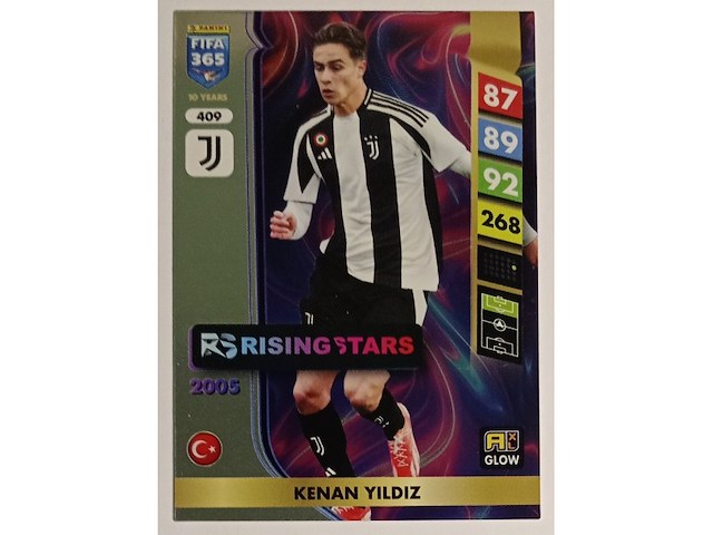 2025 Adrenalyn XL Fifa 365 Kenan Yildiz Rising Stars