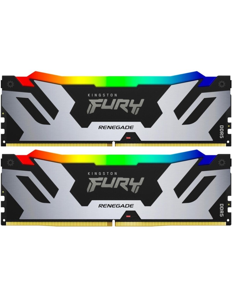 KINGSTON DIMM DDR5 48GB (2x24GB kit) 7200MT/s KF572C38RSAK2-48 FURY Renegade Silver RGB XMP