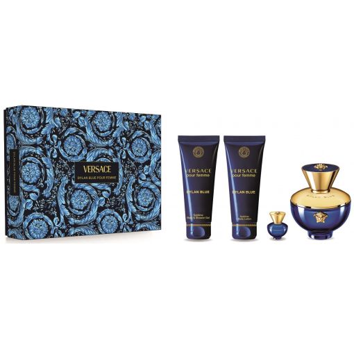 Versace Set Dylan Blue Pour Femme W edp 100ml + edp 5ml + 100ml BL + 100ml SG