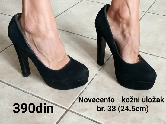 Novocento crne cipele na štiklu br. 38