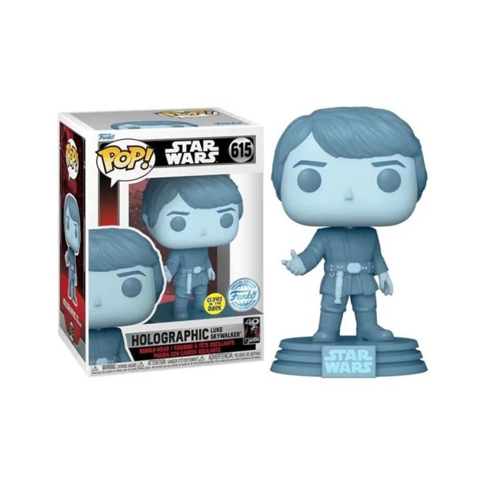 Figura Funko POP! Disney Star Wars: Return of the Jedi 40th - Holographic Luke Skywalker (Glows in the Dark) (Special Edition)