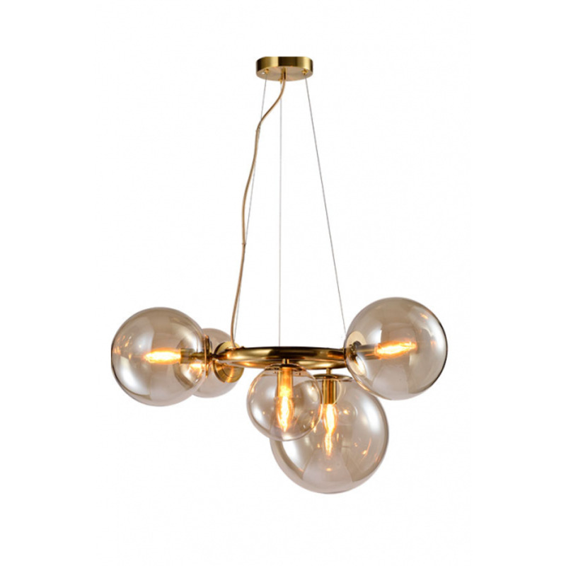 LUNA 187 VISILICA 5*E14 ZLATO HOME LIGHT