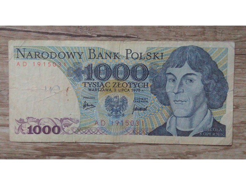 N 29 - Poljska - 1000 ZL 1975 - F / VF -