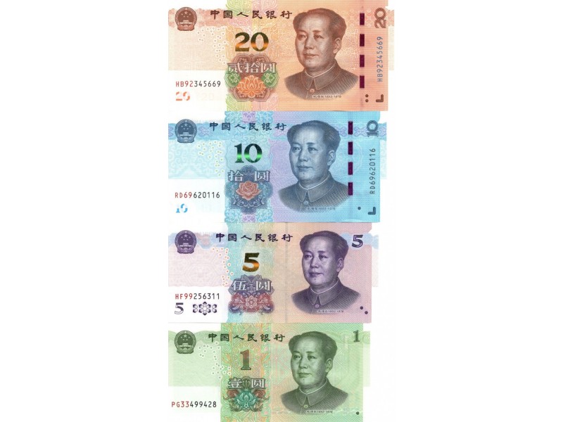 Kina CHINA 1, 5, 10 i 20 Yuan 2019 UNC