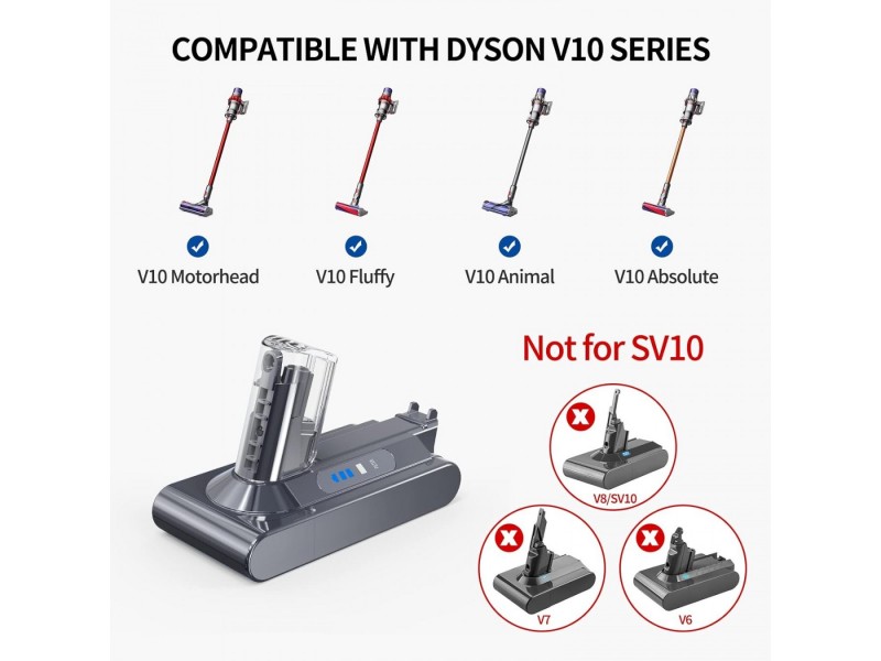 Baterija za Dyson-Dajson V10 5000 mAh 25.2V