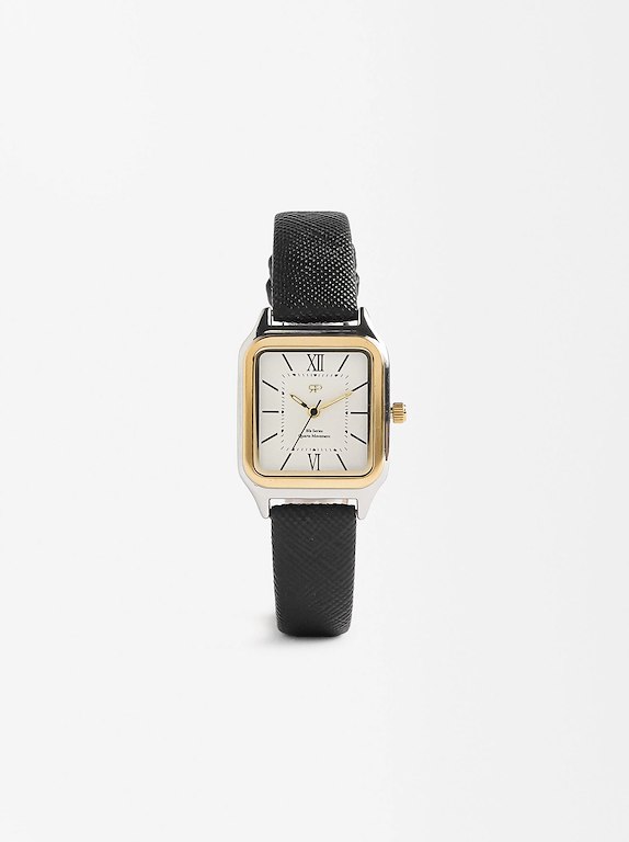 Square case watch