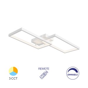 Led plafonjera 40W sa daljinskim Bela 3u1