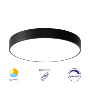 Led plafonjera 45W sa daljinskim Crna 3u1