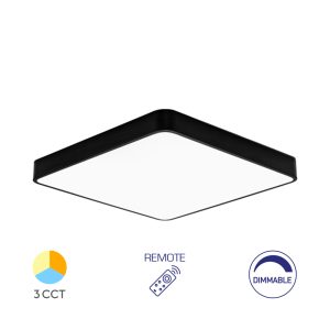 Led plafonjera 45W sa daljinskim Crna 3u1