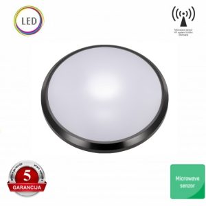 Led plafonjera 12W sa radar senzorom pokreta Crna 6000K