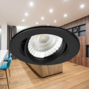 Led ugradna spot svetiljka 3W Crna 6500K