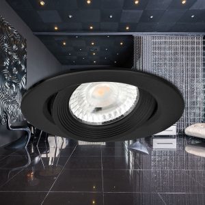 Led ugradna spot svetiljka 7W Crna 3000K