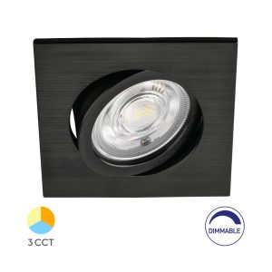 Led ugradna spot svetiljka 7W Crna Dimabilna 3u1