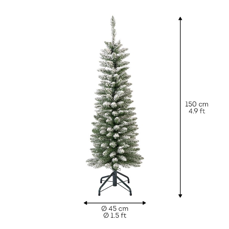 Novogodišnja jelka PENCIL PINE SNOWY 150cm