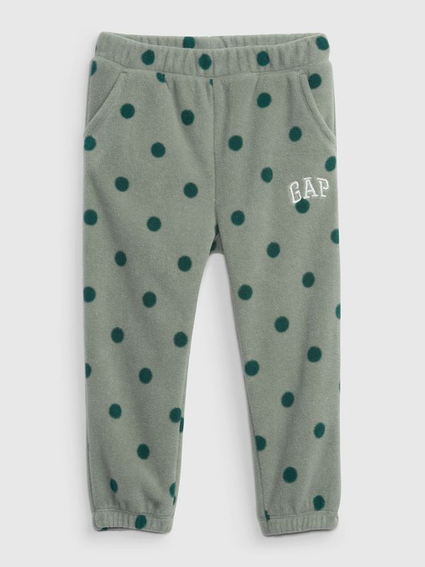 GAP CHILDREN'S FLEECE SWEATPANTS POLKA DOT LOGO - GIRLS