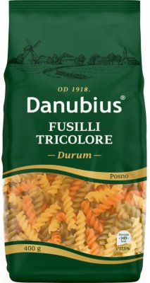 TESTENINA FUSILLI TRICOLORE DURUM DANUBIUS 400G
TESTENINA FUSILLI TRICOLORE DURUM DANUBIUS 400G