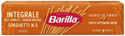 TESTENINA ŠPAGETE INTEGRALE N.5 BARILLA 500G
TESTENINA ŠPAGETE INTEGRALE N.5 BARILLA 500G