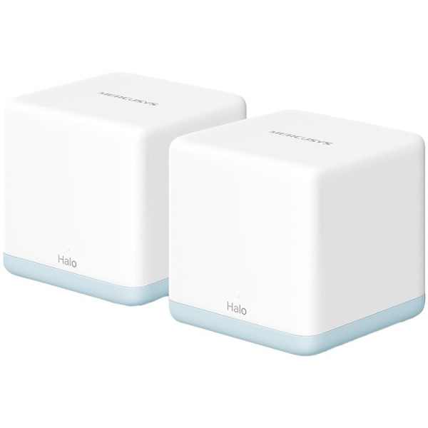 Mercusys Halo H30G(2-pack) AC1300 Whole Home Mesh Wi-Fi System, 400 Mbps at 2.4 GHz + 867 Mbps at 5 GHz, 2× Internal Antennas, 2× Gigabit P