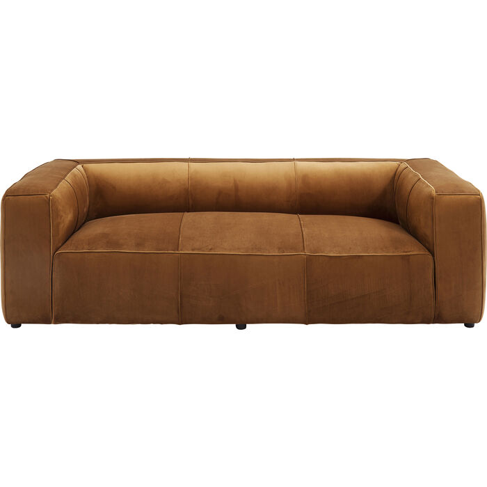 Sofa Cubetto 3-Seater Velvet Brown 220