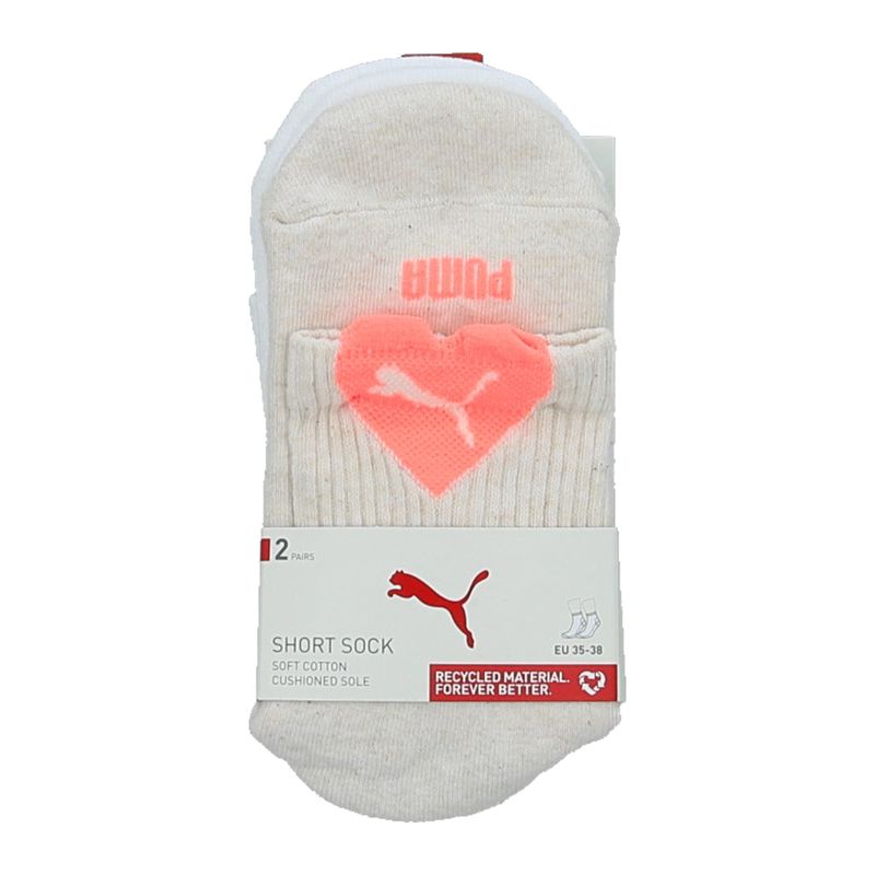 ŽENSKE ČARAPE PUMA WOMEN HEART LOGO SHORT CREW 2P