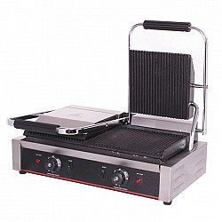 Električni dupli kontakt grill rebrasta ploča 560×430×215 mm - Ital Form