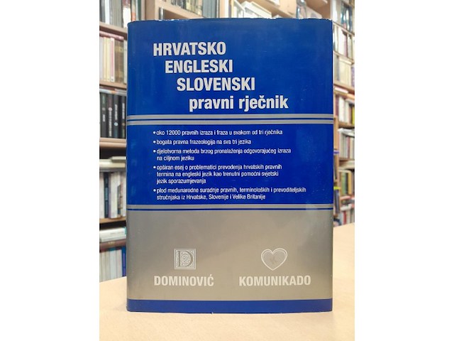 HRVATSKO-SLOVENSKI/ENGLESKI PRAVNI RJEČNIK