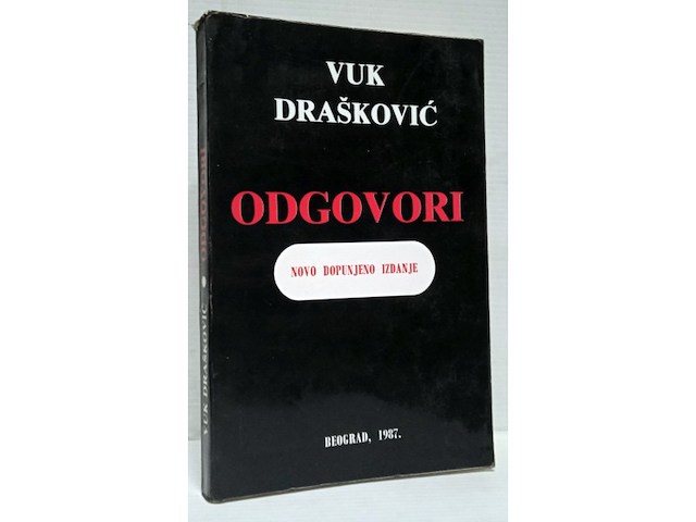 Vuk Draŝković - Odgovori Vuk Draŝković - Odgovori slik