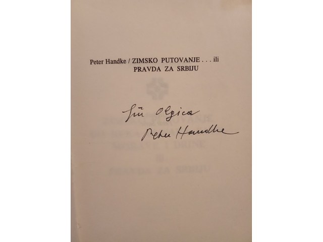 PETER HANDKE AUTOGRAM/POTPIS AUTORA