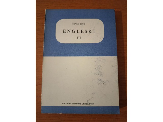 Engleski III - Slavna Babić