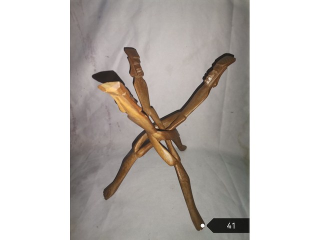 Neobicini Rucno Radjen Africkih Folkart Tripod/Drzac