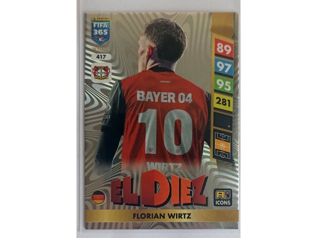 2025 Adrenalyn XL Fifa 365 Florian Wirtz El Diez